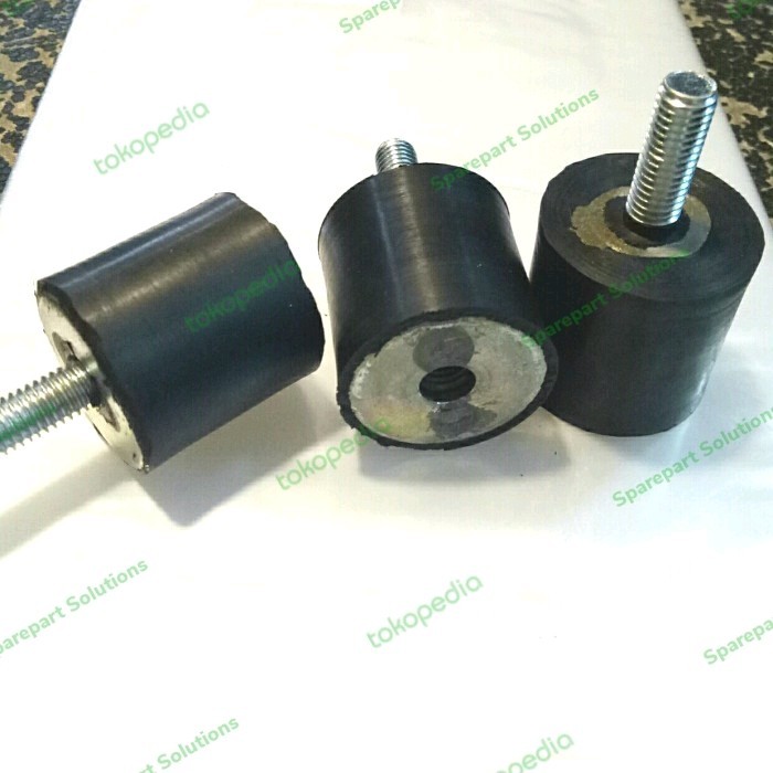 Jual 3x3 plat besi rubber engine mounting m8 karet peredam getaran ...