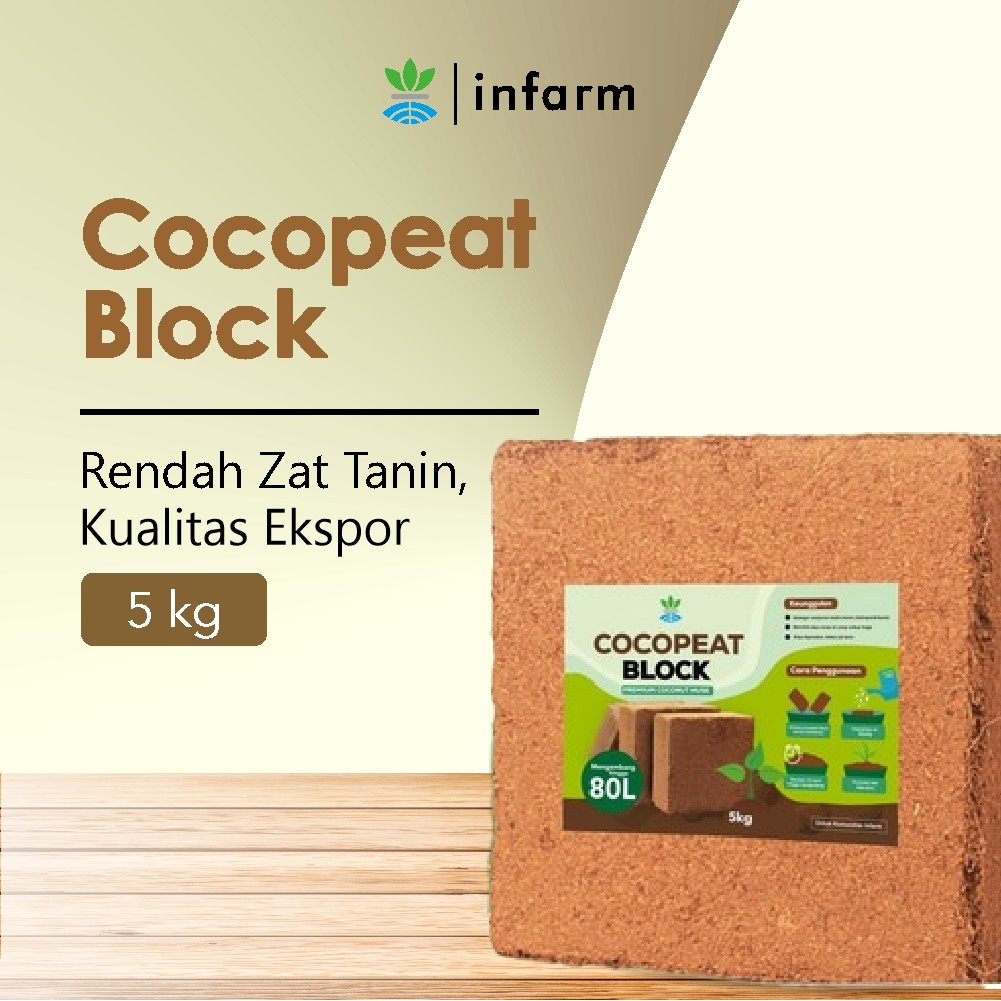Jual INFARM - Media Tanam Cocopeat Block 5 kg Media Tanam Organik ...