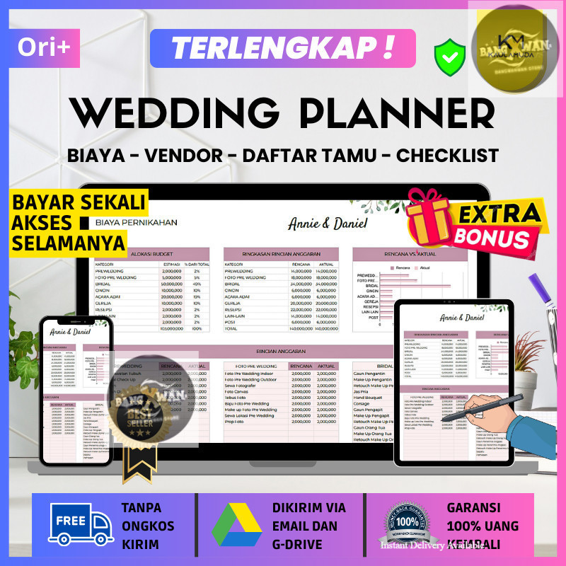 Jual TEMPLATE RENCANA PERNIKAHAN WEDDING PLANNER Spreadsheet ...