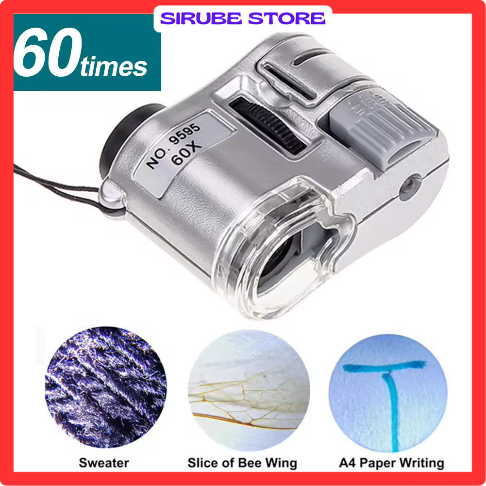Jual Mikroskop Portable Handheld Microscope 60x with LED - 9595 ...