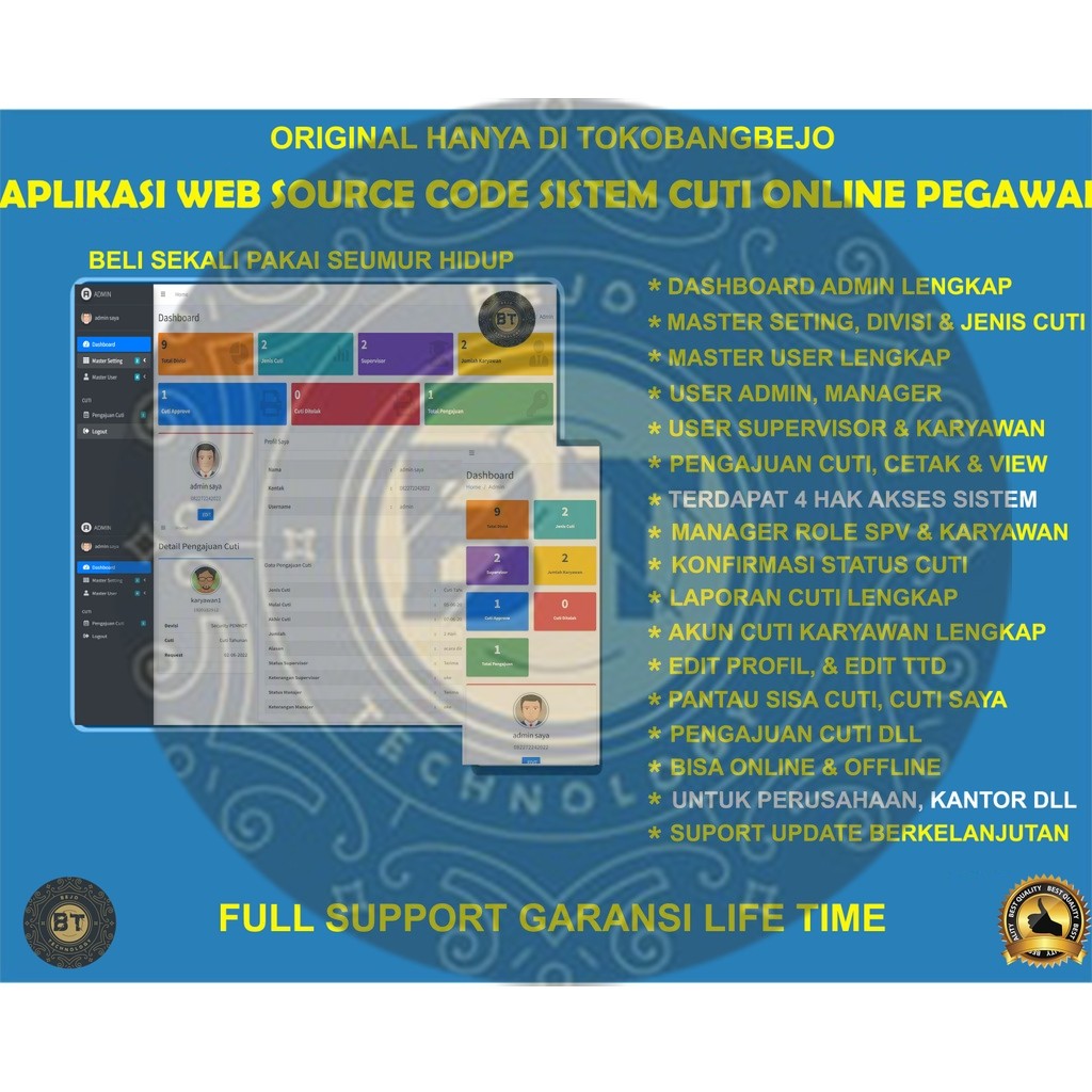 Jual APLIKASI WEB SOURCE CODE CUTI ONLINE PEGAWAI LENGKAP SIAP PAKAI | Shopee Indonesia