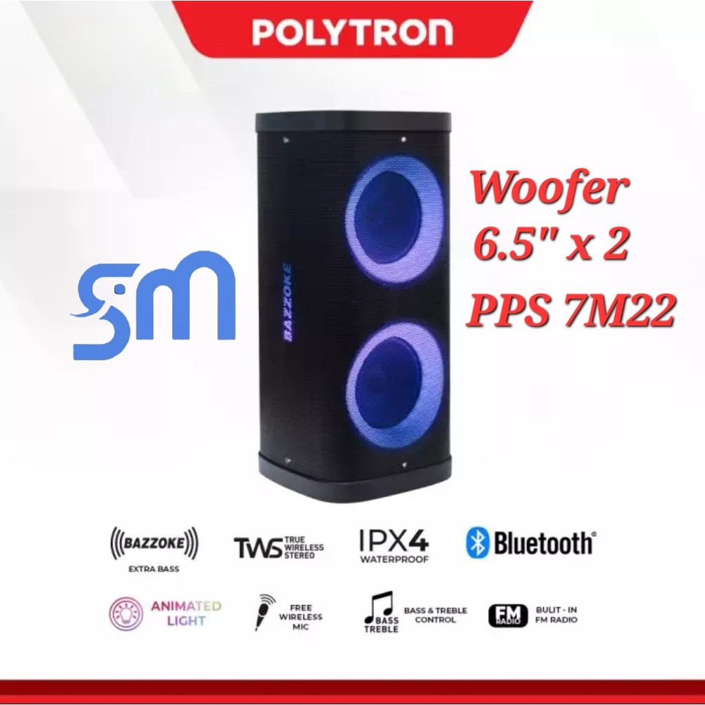 Jual Speaker Polytron Party box PPS 7M22 Portable Bluetooth PPS7M22 ...