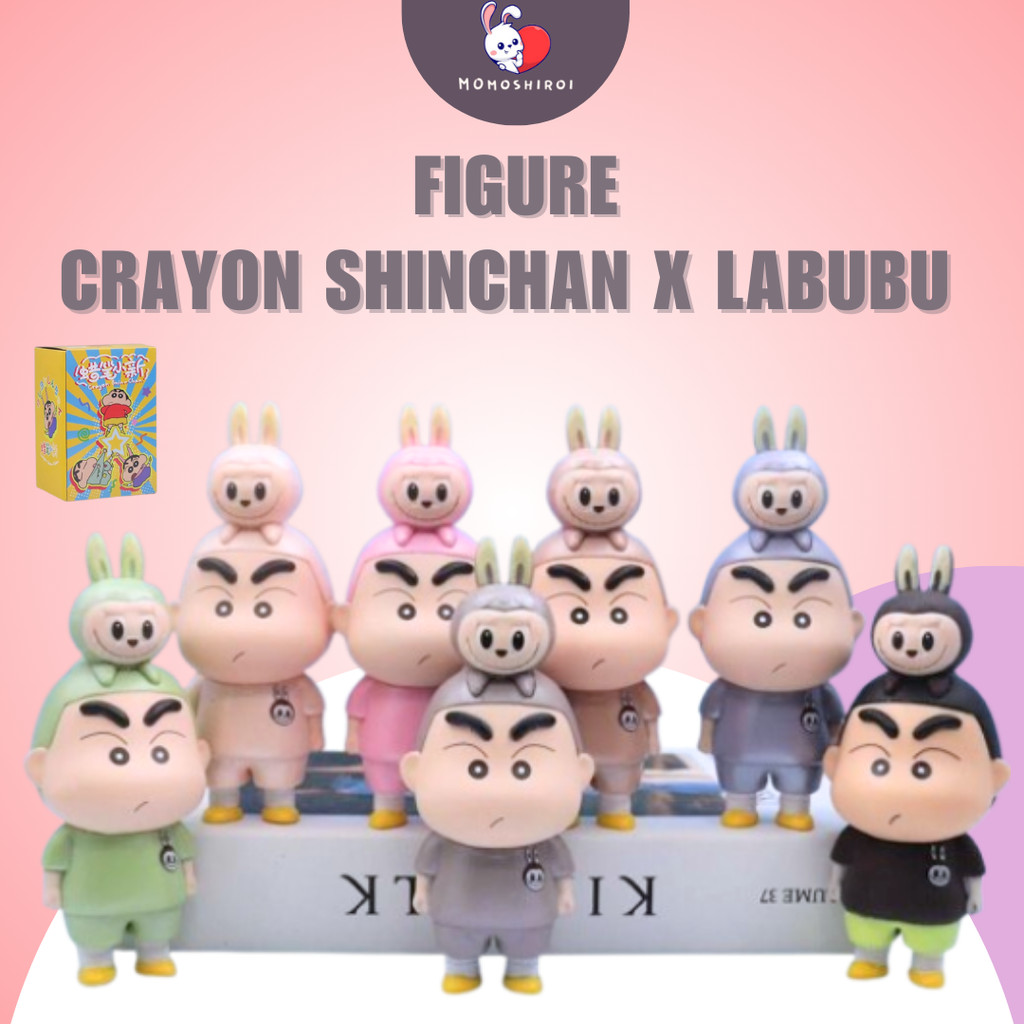 Jual Figure Crayon Shinchan x Labubu Shin chan | Shopee Indonesia