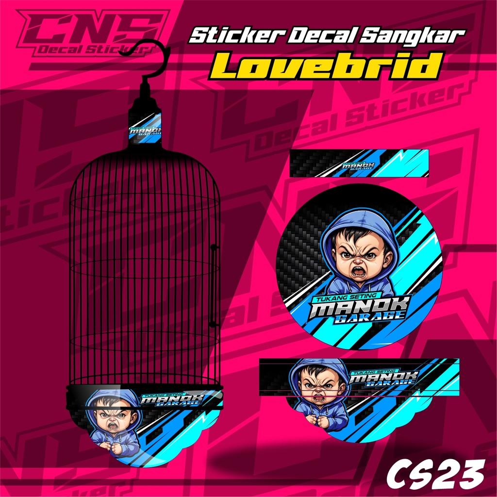 Jual Stiker Sangkar Lovebird MEKANIK MANOK High Quality Bisa REQUEST ...
