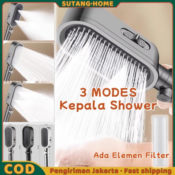 Jual 【SUTANG】3IN1 Kepala Shower Set 3 Mode Water Saving Adjustable ...