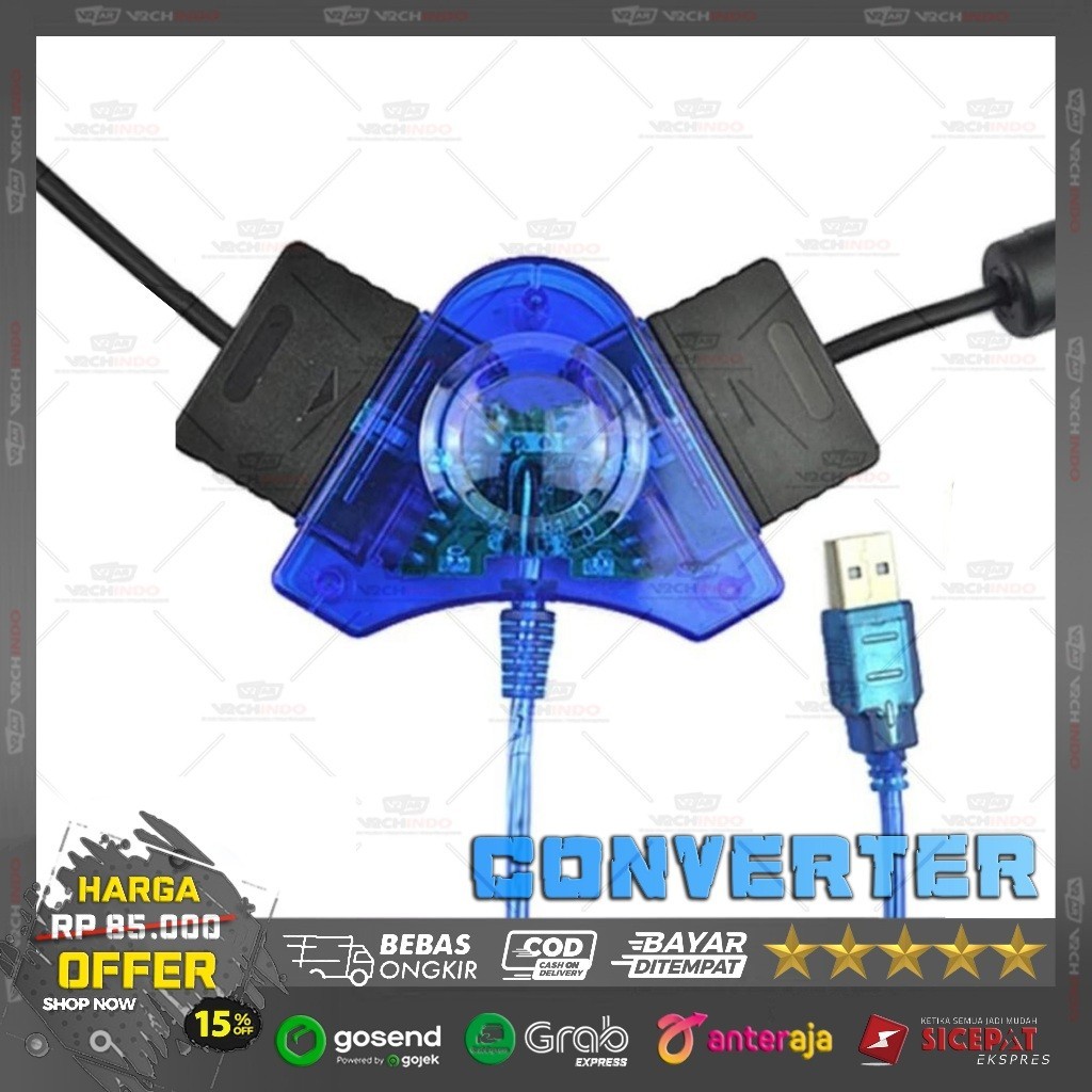 Jual Stick Converter Stik PS2 Ke PC / Laptop - Connector Stick PS2 ke ...