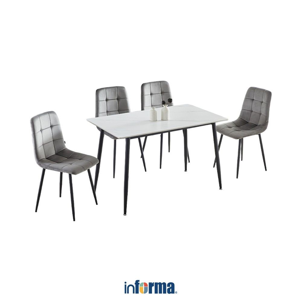 Jual Informa Maui Set Meja Makan 4 Kursi - Putih Dining Table Set Meja ...