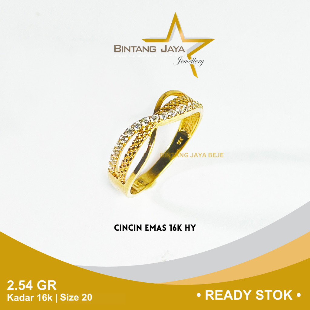 Jual Cincin Emas Kadar 700 16K Berat 2.54 gr gram Size Ukuran 20 Model ...
