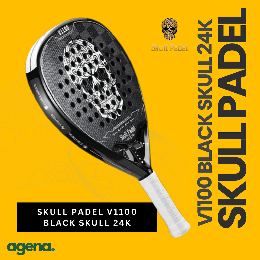 Jual Skull Padel V1100 24K Carbon Black Skull - Raket Padel Tenis ...