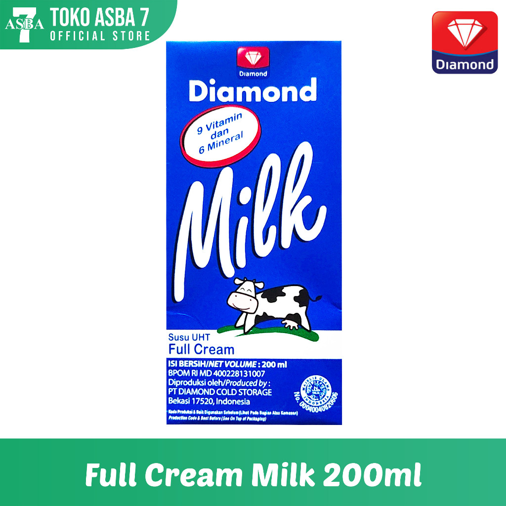 Jual DIAMOND MILK UHT FULL CREAM 200ML | Shopee Indonesia