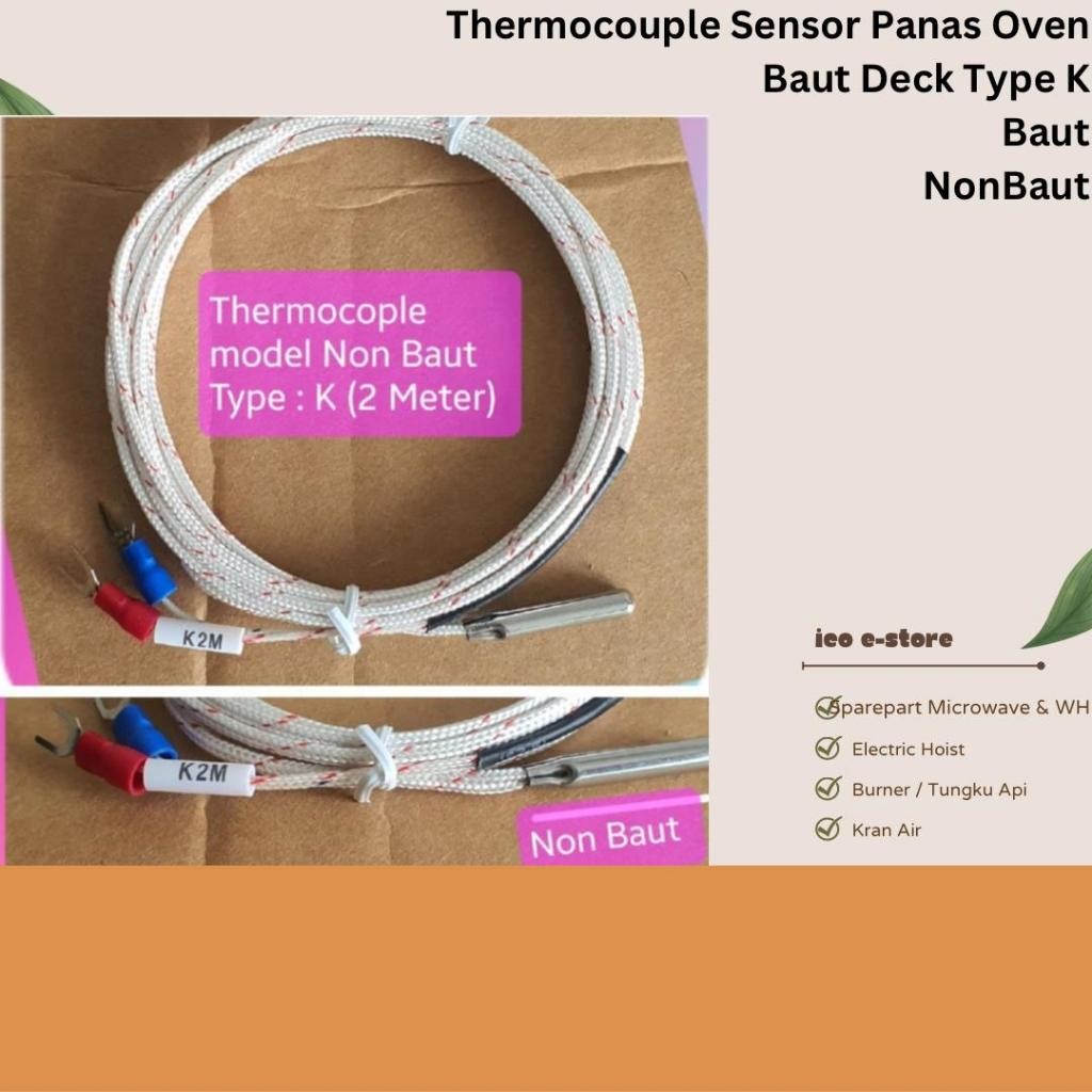 Jual Thermocople Baut Sensor Panas Oven Deck Type K | Shopee Indonesia
