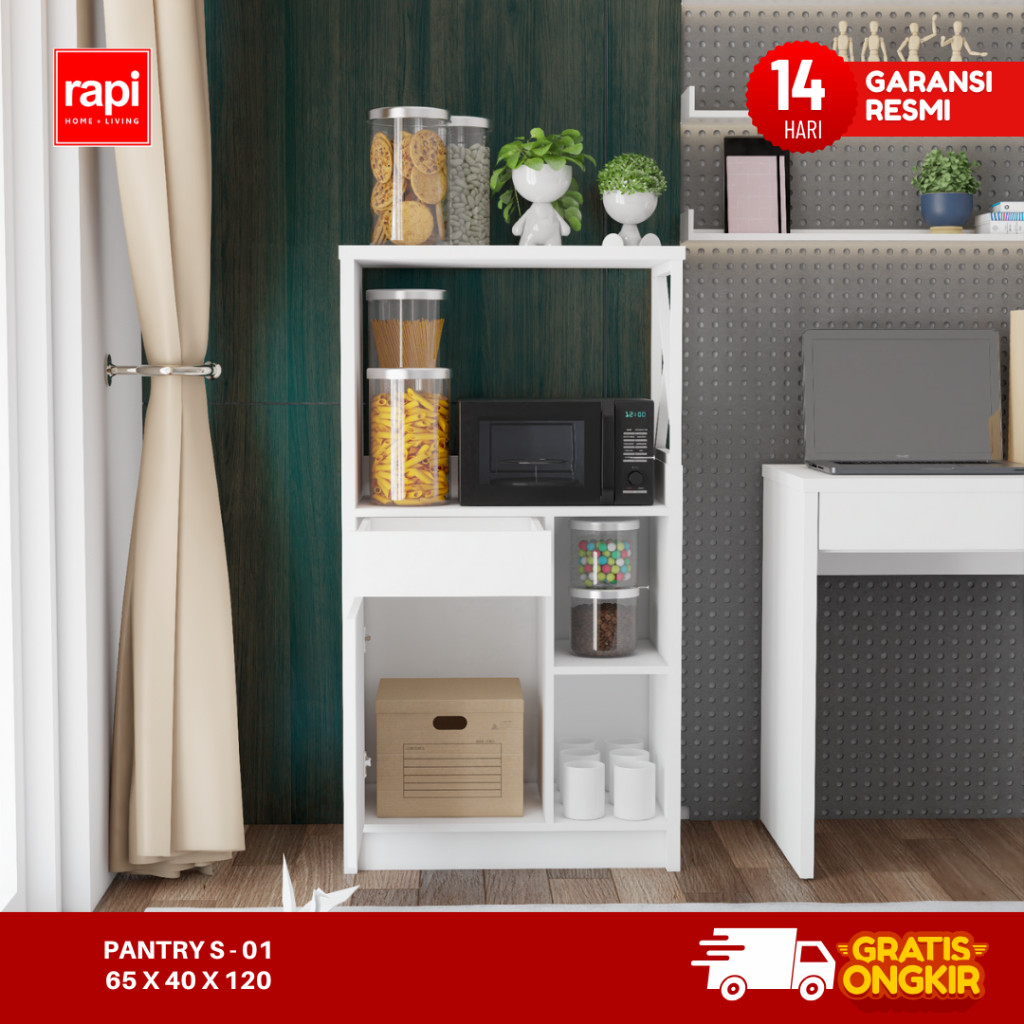 Jual RAPI Rak Dapur / Mini Pantry Kantor / Kitchen Cart / PANTRY S - 01 ...