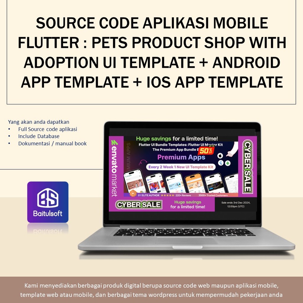 Jual SOURCE CODE APLIKASI MOBILE FLUTTER : PETS PRODUCT SHOP WITH ADOPTION UI TEMPLATE + ANDROID ...