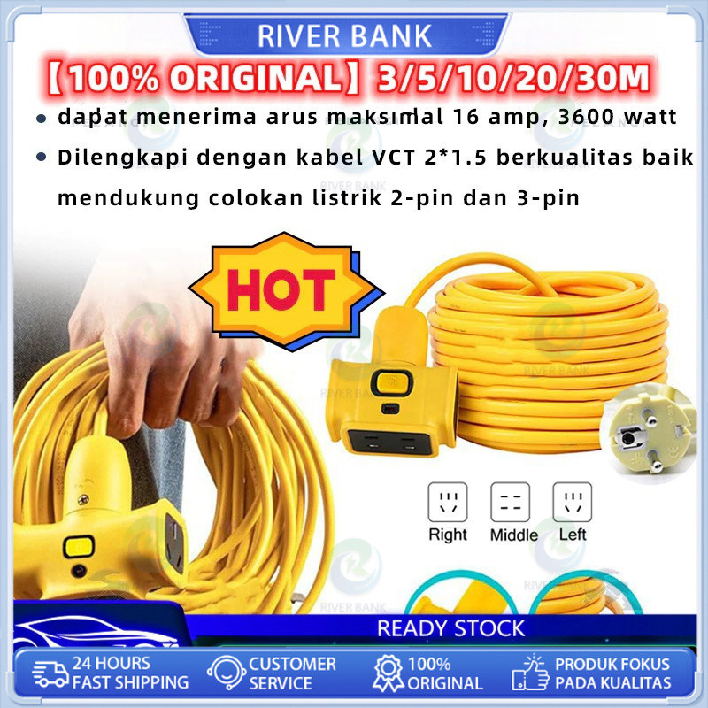 Jual 30m mtr Kabel Ekstensi 1.5 mm Cable Extension Sambungan Kabel ...