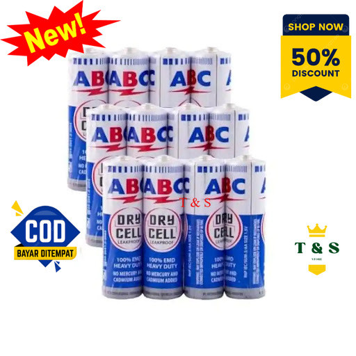 Jual Baterai ABC Biru AA / A2 Ukuran Sedang / Baterai 1,5 Volt - Set 4 ...