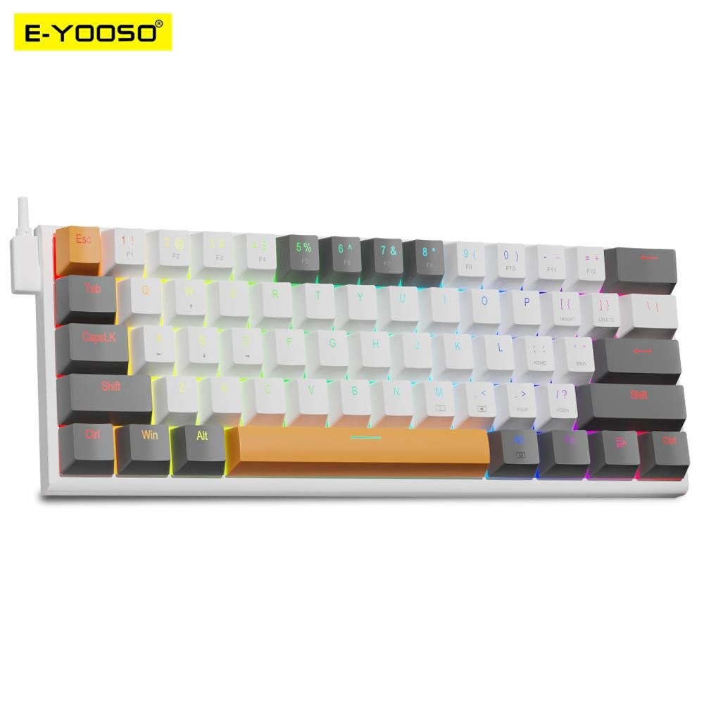 Jual E-YOOSO Z11 RGB USB 60% Mini Mechanical Gaming Keyboard Blue Red ...