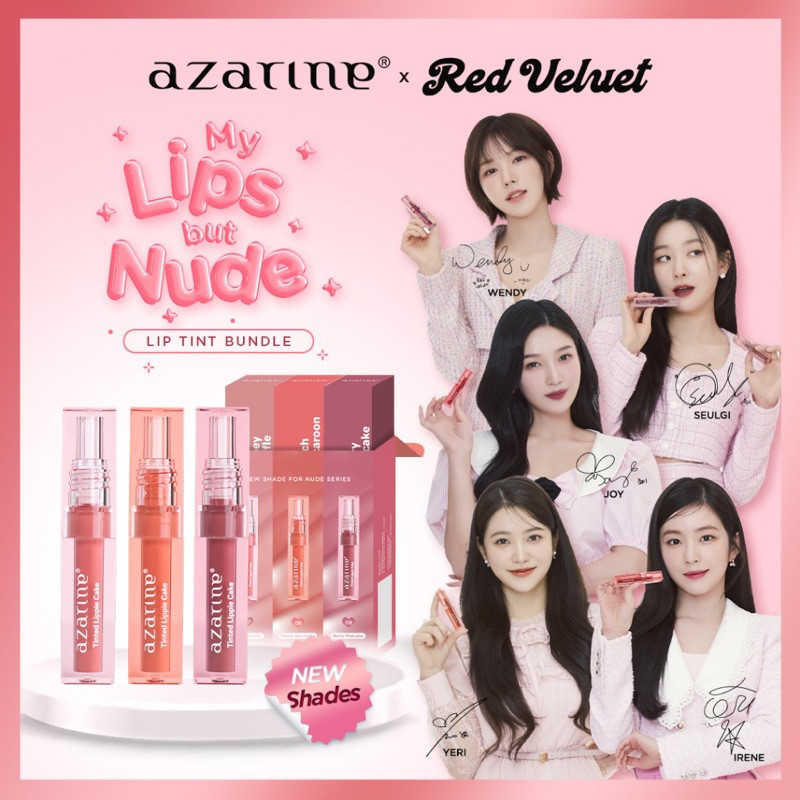 Jual [Azarine x Red Velvet] [BUNDLING 3PCS + BOX] Tinted Lippie Cake ...