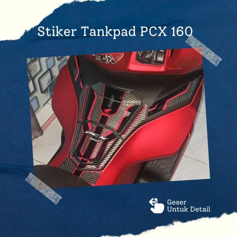 Jual Stiker Tankpad Pcx 160 Carbon Resin Timbul aksesoris motor pcx ...
