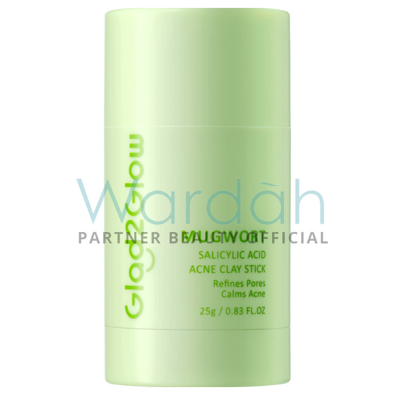 Jual GLAD2GLOW MUGWORT SALICYLIC ACID ACNE CLAY STICK 25G | Shopee ...