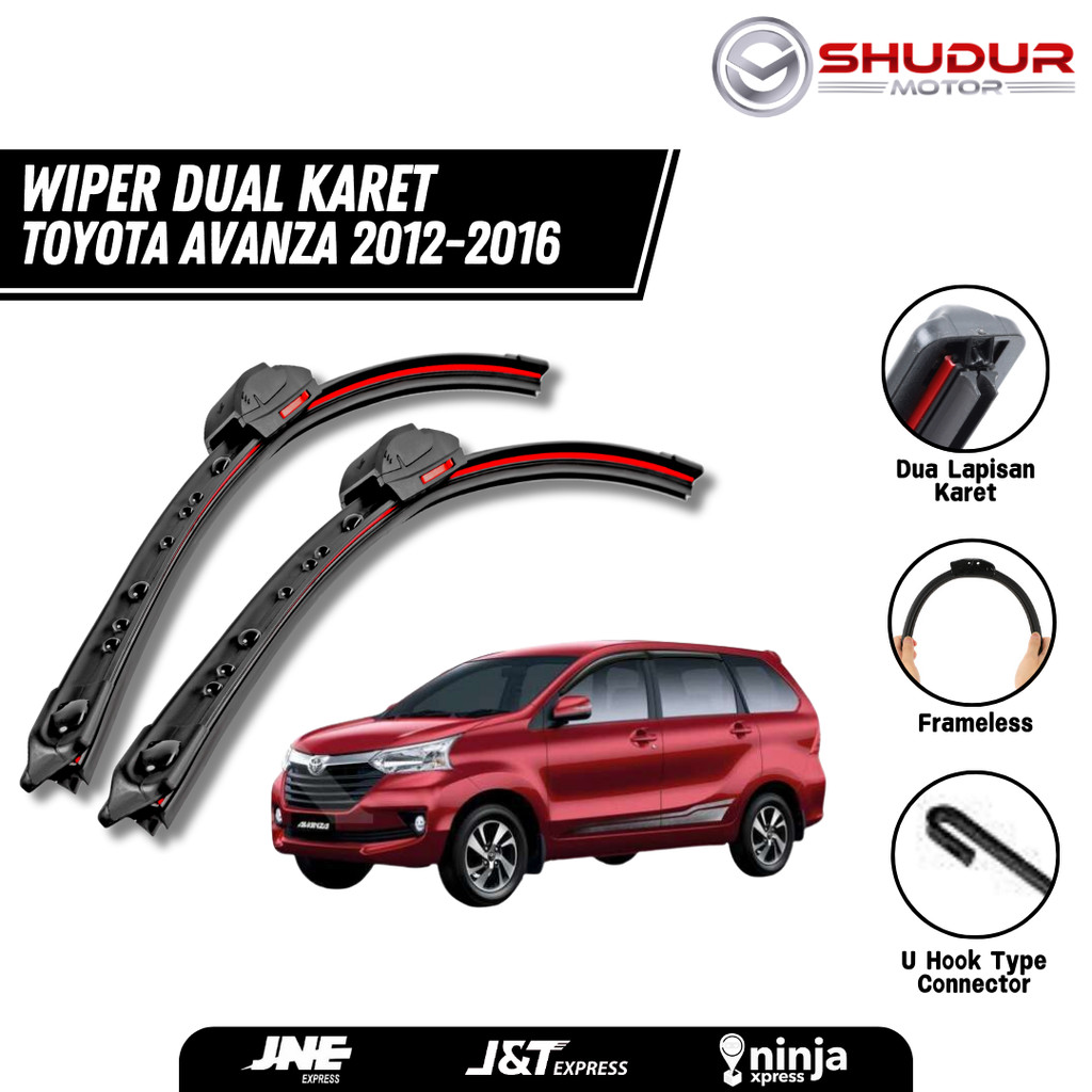 Jual Wiper Dual Blade - Toyota All New Avanza 2012 - 2016 - Wiper 2 Lapis Karet Frameless Model ...