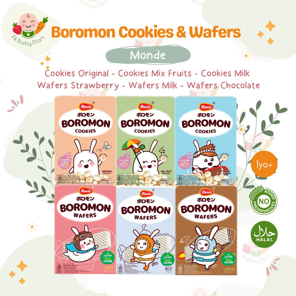 Jual MONDE - Boromon Cookies - Wafers - Multigrains - Freeze Dried ...