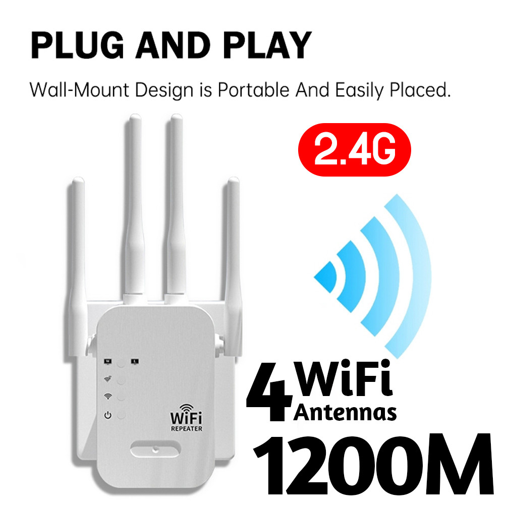 Jual Signal Booster Wireless Sinyal Amplifier Wifi Range Extender Router Repeater 1200M-ALY 300M ...