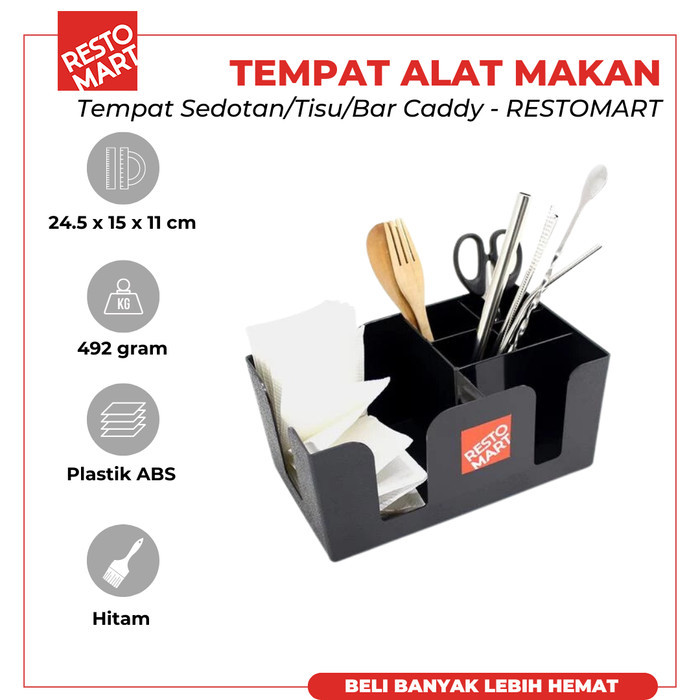 Jual Tempat Sedotan/Tisu/Bar Caddy RESTOMART Plastik ABS(2038022) - 1 ...