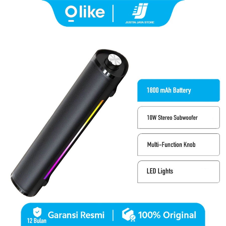 Jual OLIKE Speaker Bluetooth S7H + LED Input USB/TF/AUX 1800mAh ...