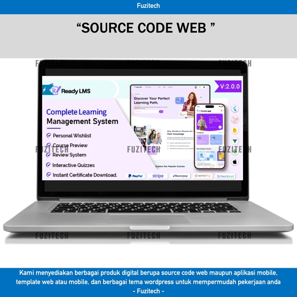 Jual SOURCE CODE APLIKASI WEB READY LMS - COMPLETE LEARNING MANAGEMENT ...