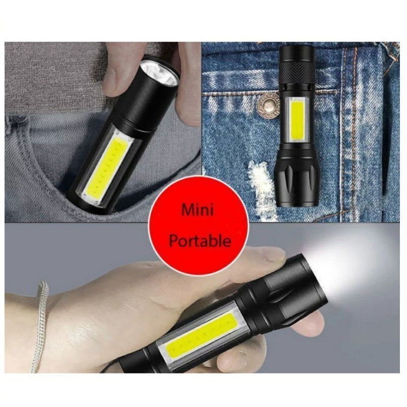 Jual ACC Senter Swat Mini Zoom/Senter Police LED | Shopee Indonesia