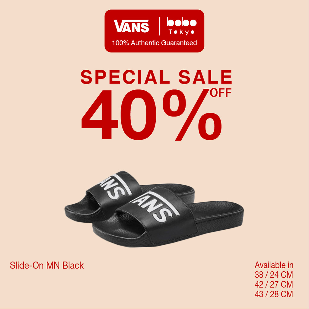 Jual VANS ORIGINAL - Slide-On MN Black | Shopee Indonesia
