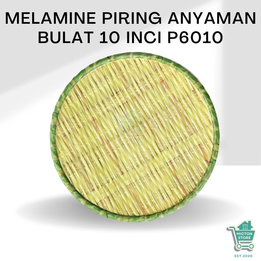 Jual BEZTON Premium Melamine Piring Anyaman Bulat 10 Inch P6010 Piring ...