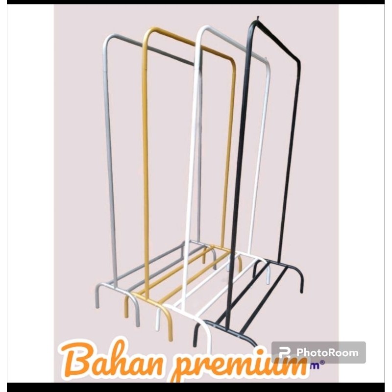 Jual LOWESHOP gawang baju besi lebar 100cm tinggi 165cm/gantungan baju ...