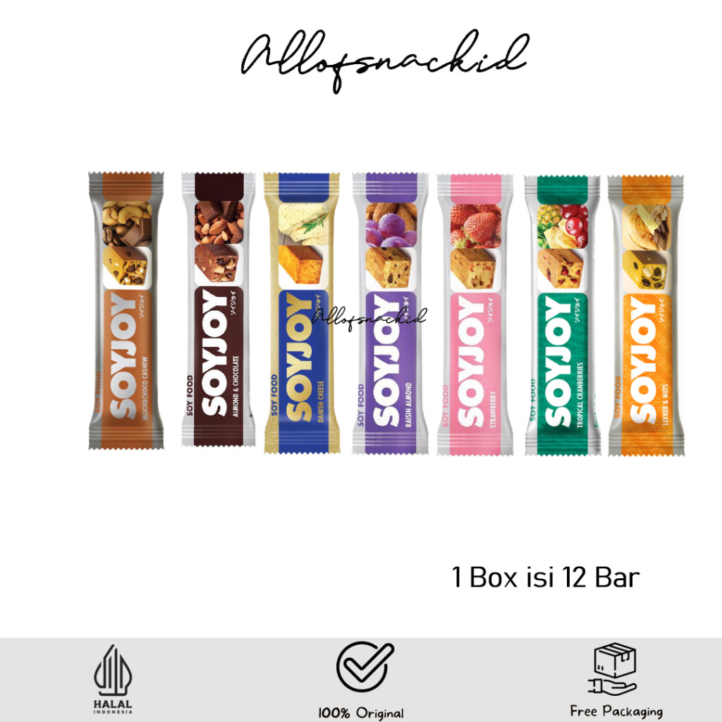 Jual Soyjoy - Snack Bar - Soy Food Solution - 1 Box Isi 12 Bar | Shopee Indonesia