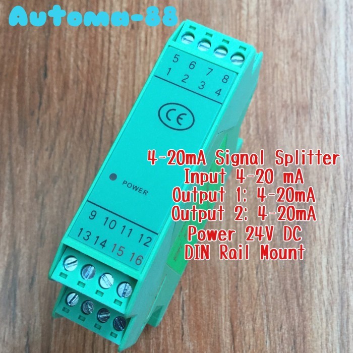 Jual FC99 DIN Rail Distributor 1 input 2 output 4-20mA Signal Splitter ...