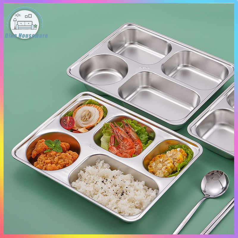 Jual PIRING STAINLESS STEEL Food Tray Piring Sekat Stainless 304 ...