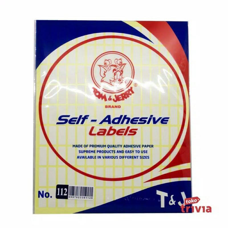 Jual Tom and jerry label 112 T&j labels no 112 self-adhesive 1Pack saja | Shopee Indonesia