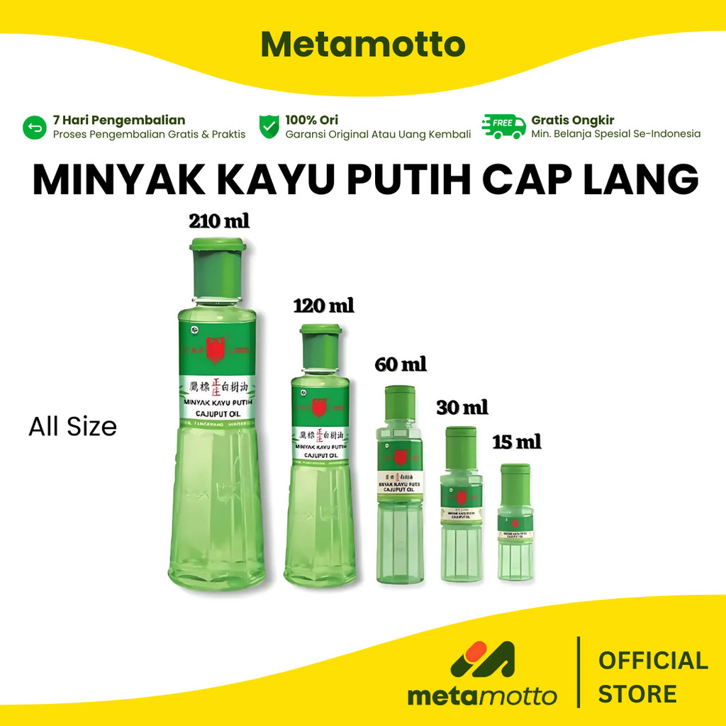 Jual Minyak Kayu Putih Cap Lang Berbagai Ukuran 210ml 1pcs - Metamotto | Shopee Indonesia