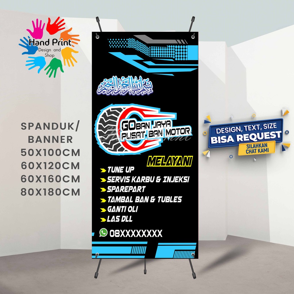 Jual Cetak Spanduk Banner Pusat Ban Motor Dan Sperpat MMT Spanduk ...