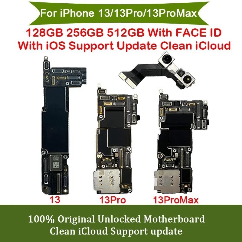 Jual 100%Working Original Motherboard For iPhone 13 Pro Max With Face ...