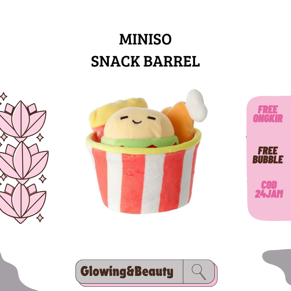 Jual MINISO SNACKS BARREL STRESS RELLEF PLUSH TOY | Shopee Indonesia