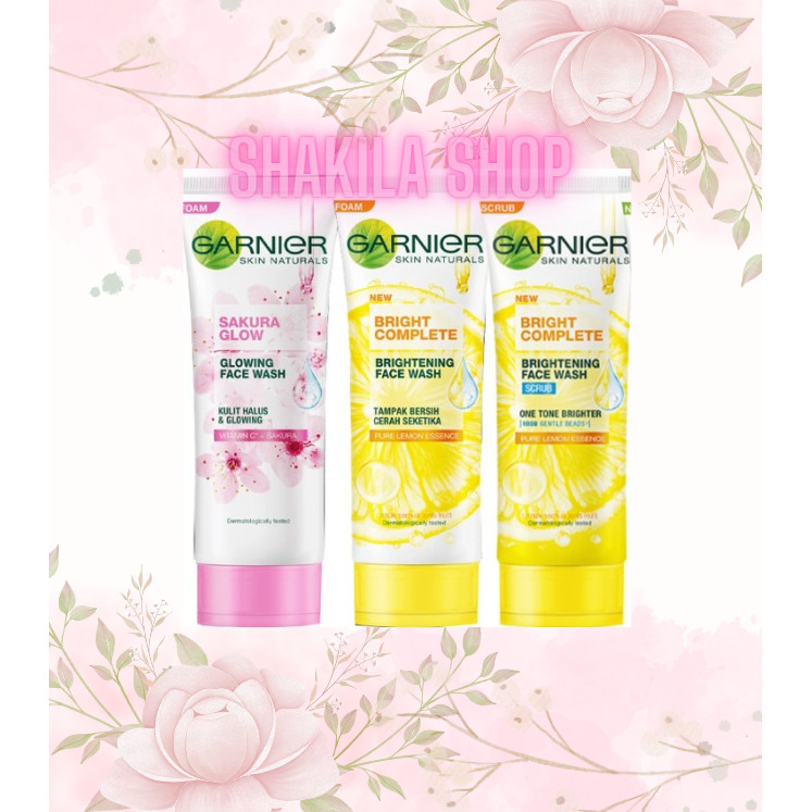 Jual Garnier Pencuci Muka Cewek 100ml Bright Complete Sakura Glow White ...
