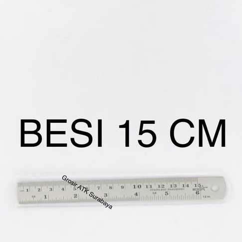 Jual ( StaLand ) PENGGARIS BESI 15 CM / Garisan BESI Stainless Steel 15 CM | Shopee Indonesia