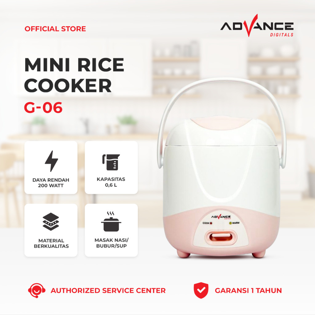 Jual Advance G-06 Rice Cooker Travel Kapaitas 0.6 Liter Anti Lengket ...