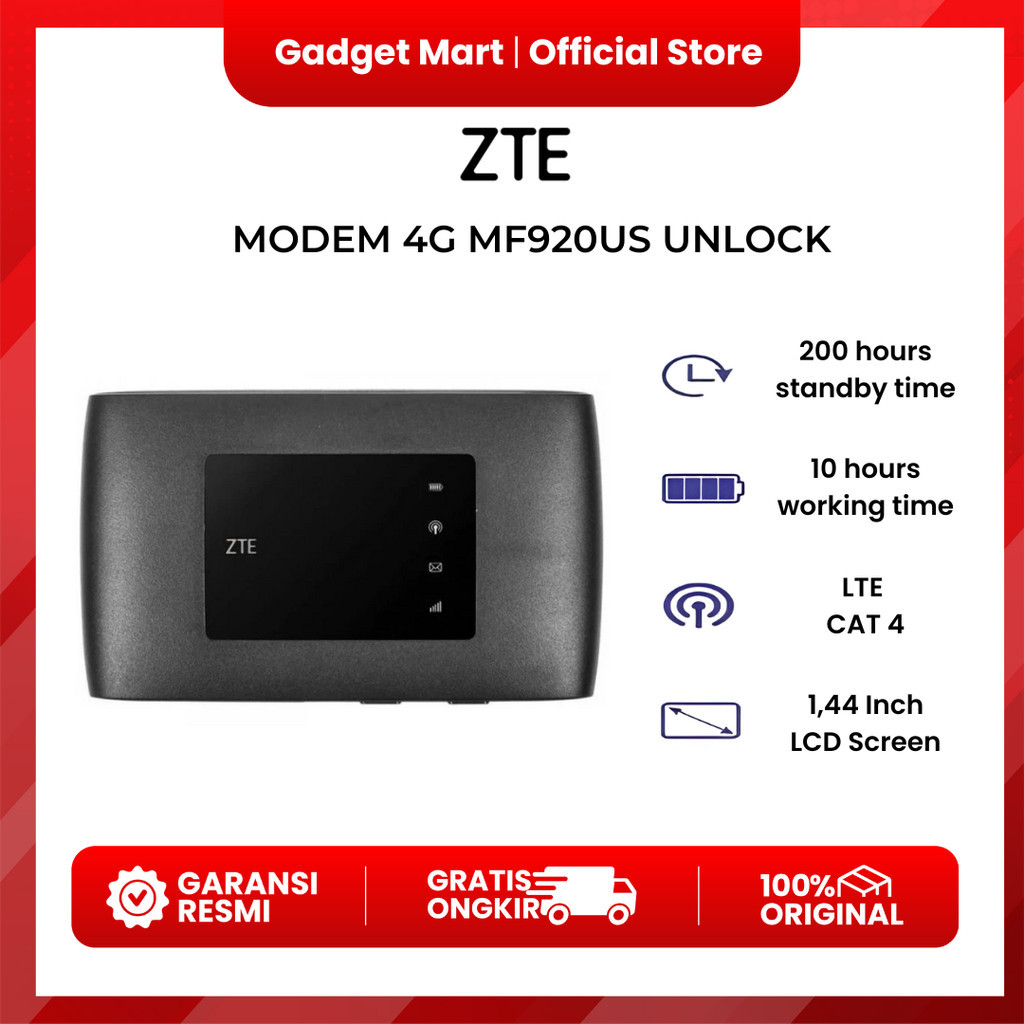 Jual Modem 4G ZTE Mobile Wifi MF920US Unlock - Garansi Resmi | Shopee ...