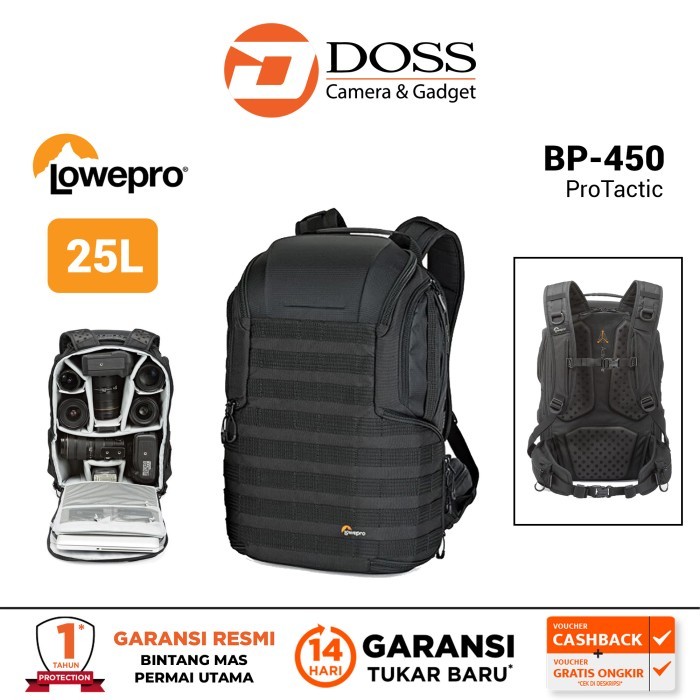 Jual Lowepro ProTactic BP 450 AW II Camera and Laptop Backpack 25L ...