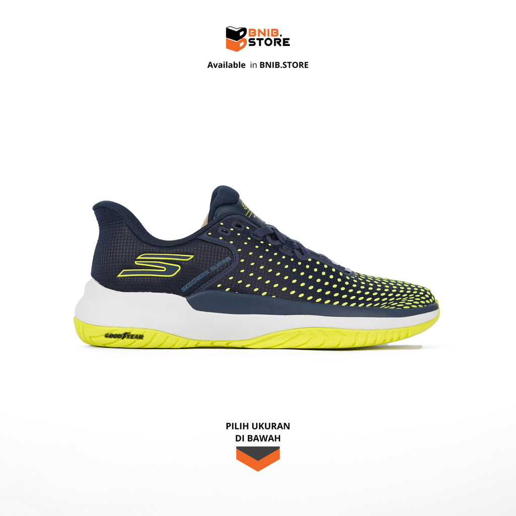 Jual Sepatu Tenis Skechers Viper Court Elite Navy Yellow [246100NVYL ...