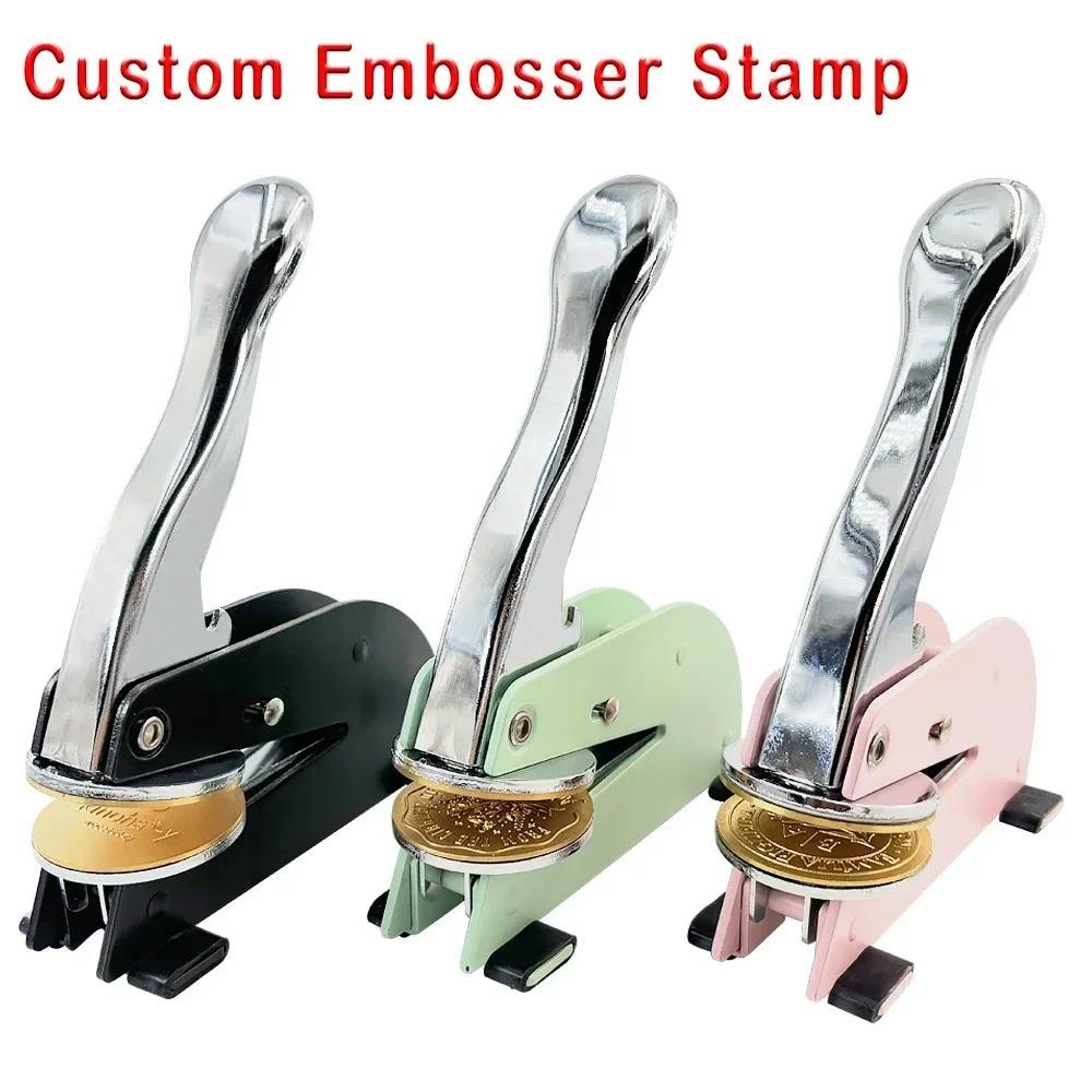 Jual Hand Embossed Stamp Customized Personalized Logo Custom Library ...