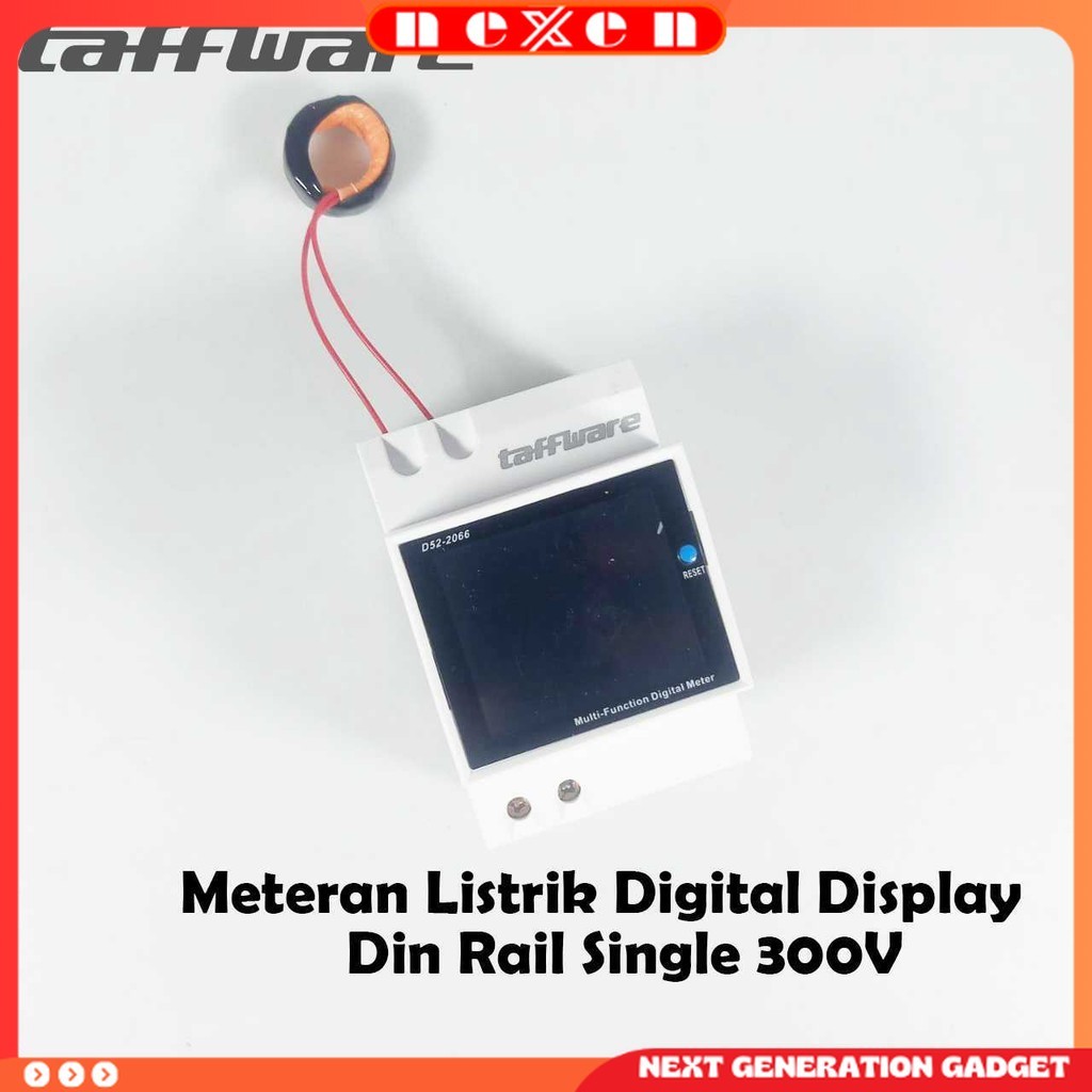 Jual Meteran Listrik Digital Display Din Rail Single 300V - D52-2066 ...