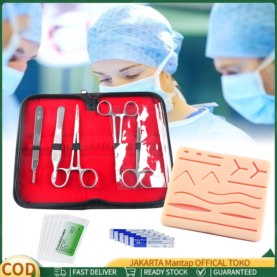 Jual Alat Hecting Set Model Kulit Silicone Pad Sutura Latin Jahit Luka ...